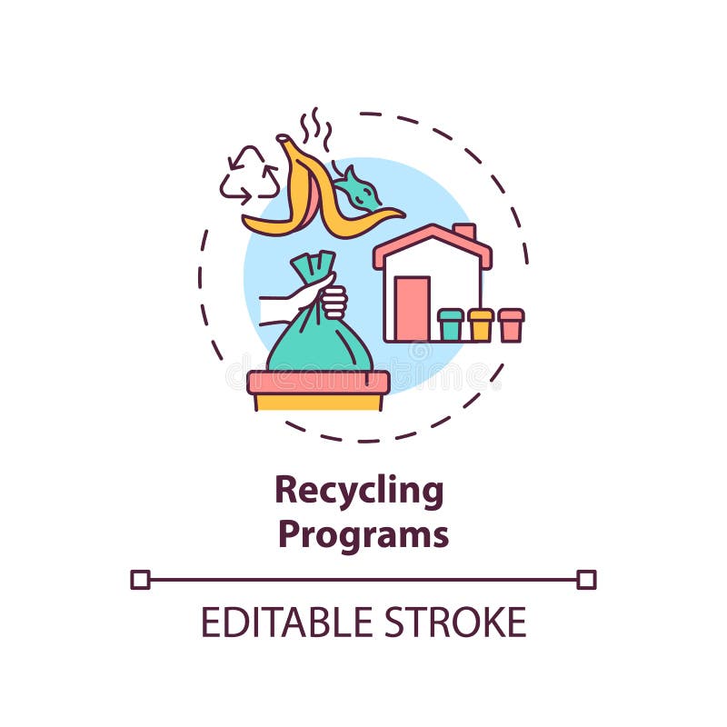 Recycling Programs Concept Icon Stock Vector - Illustration of abstract ...