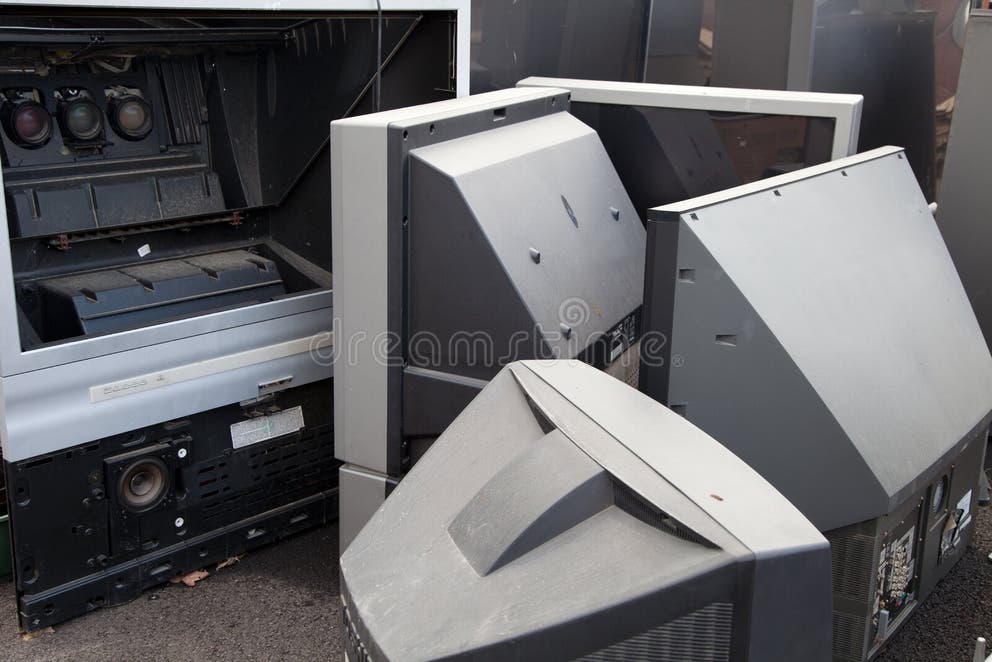 Recycling Projection Televisions Stock Photo - Image of broken, ruined ...