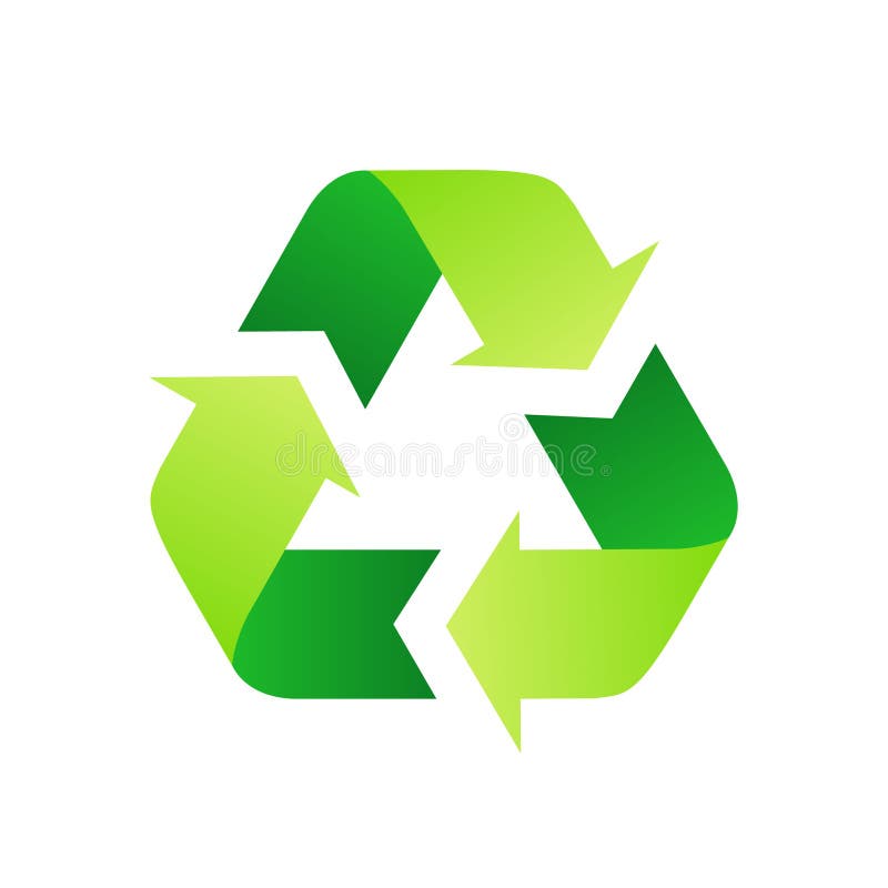 Recycling, Recycle Icon Vector in Flat Style. Arrow Symbols that Form a ...