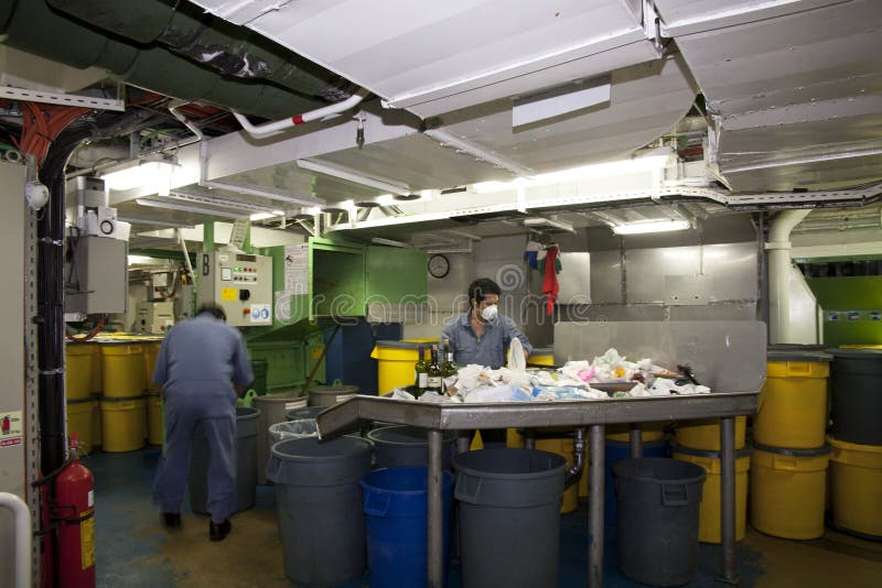 Recycling Room on Cruise Ship Editorial Stock Photo - Image of industry ...
