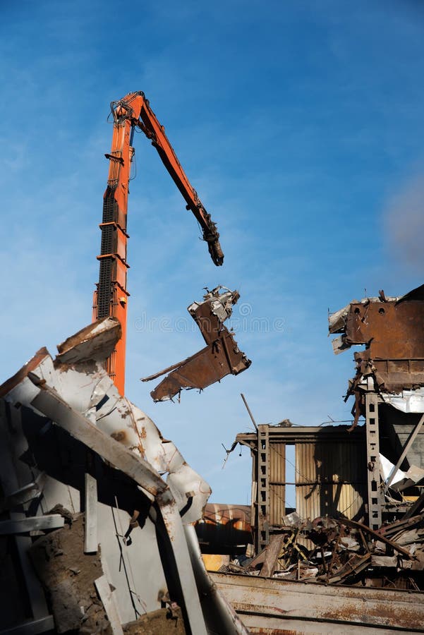 Recycling of scrap metal stock photo. Image of scrap - 80818158