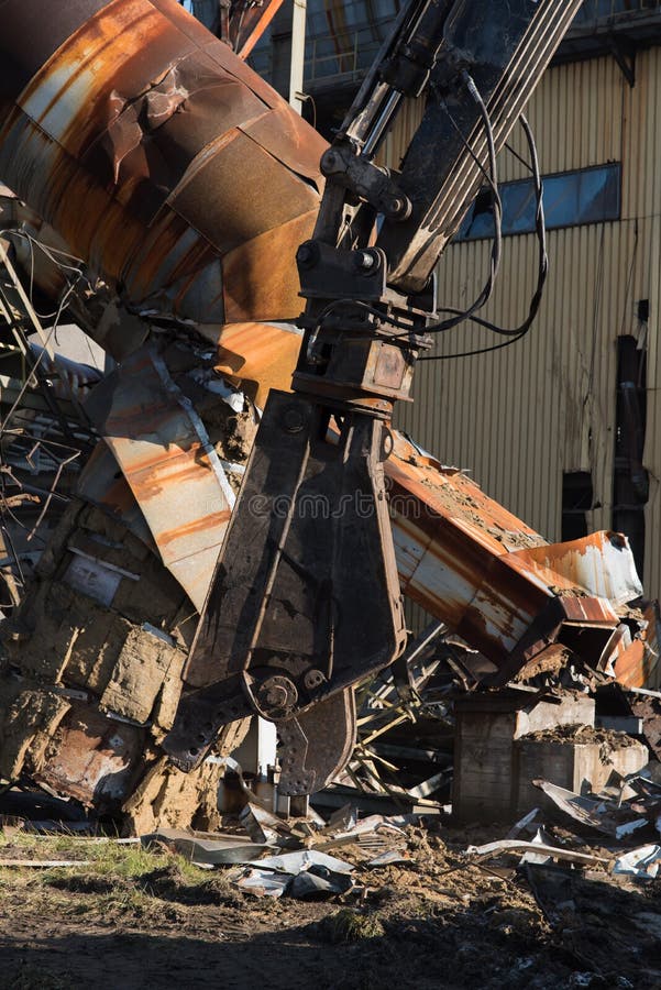 Recycling of scrap metal stock photo. Image of metal - 80833362