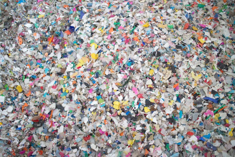 Recycling, Shredded Plastic Stock Photo - Image of junk, garbage: 148866618