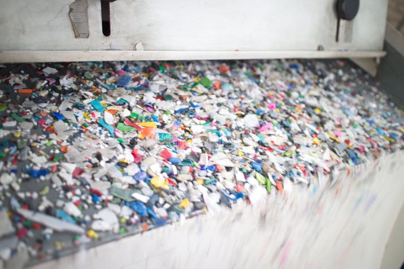 Recycling, Shredded Plastic Stock Photo - Image of pile, waste: 148867598