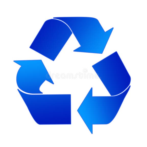 Recycling Sign in Blue stock illustration. Illustration of environment ...