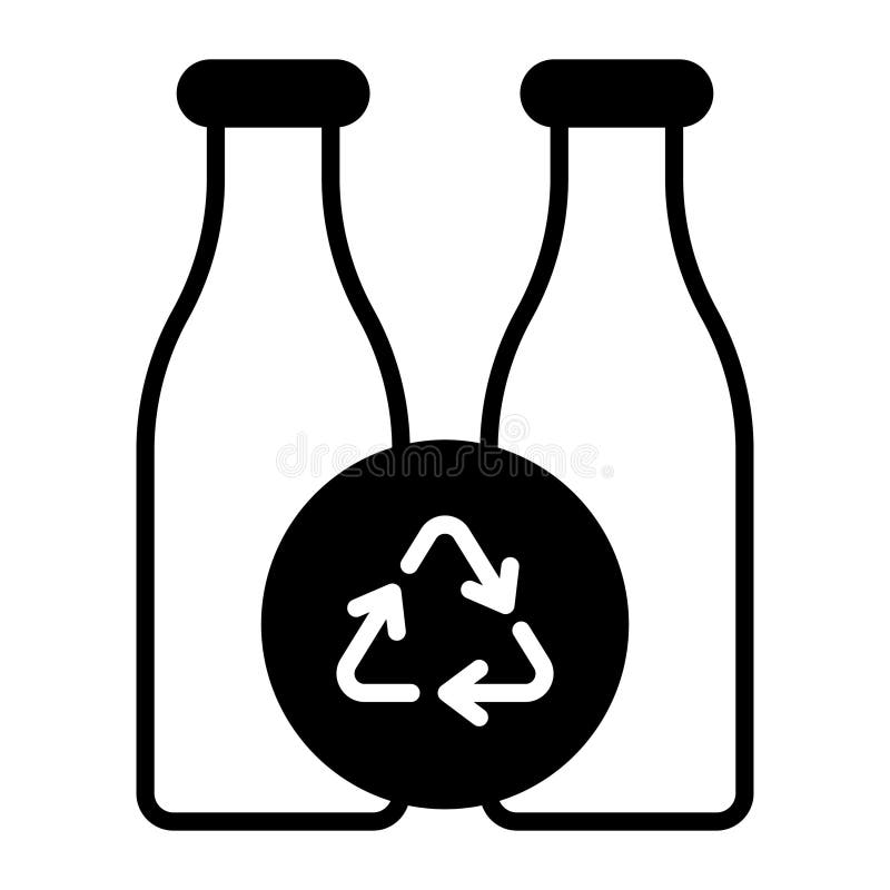 Recycling Sign with Bottles Showing Concept of Bottles Recycling in ...