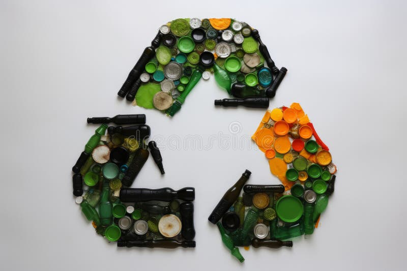 Recycling Sign is Created from Trash. Environmental Protection, Recycle ...