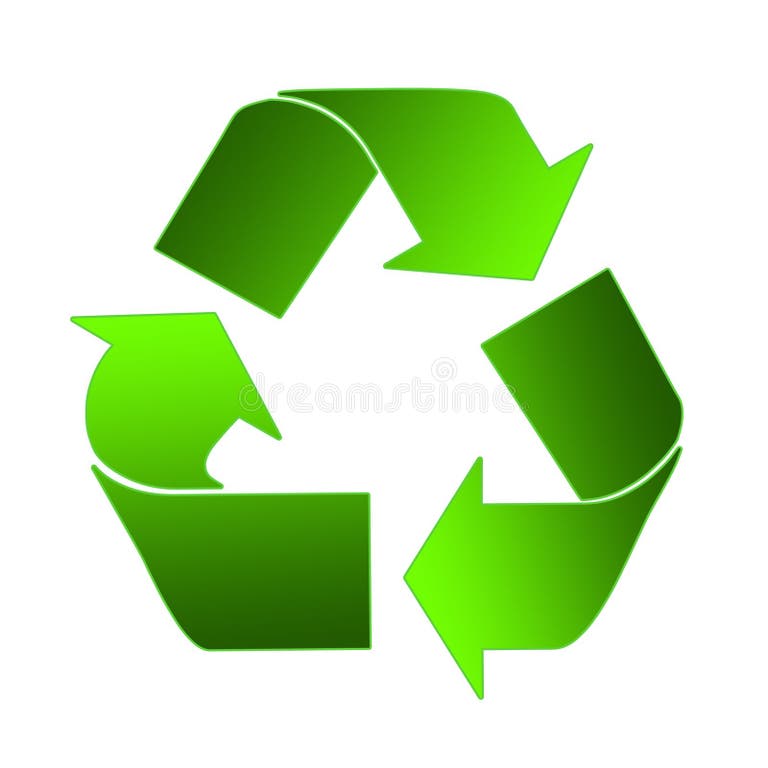 Recycling Sign in Green stock illustration. Illustration of global ...