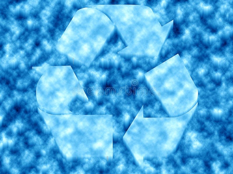 Recycling sign in ice stock illustration. Illustration of orientation ...