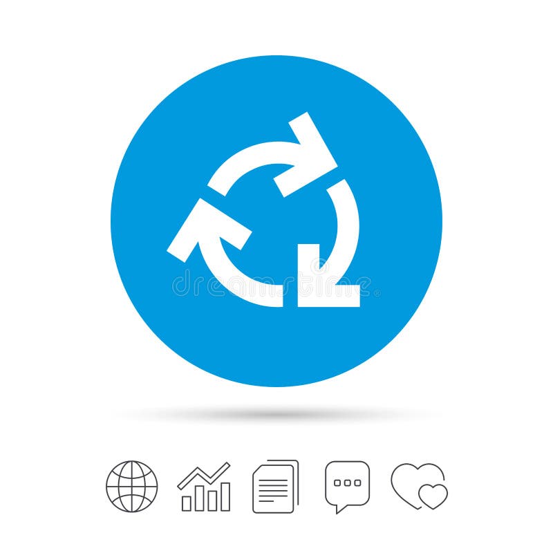 Recycling Sign Icon. Reuse or Reduce Symbol Stock Vector - Illustration ...