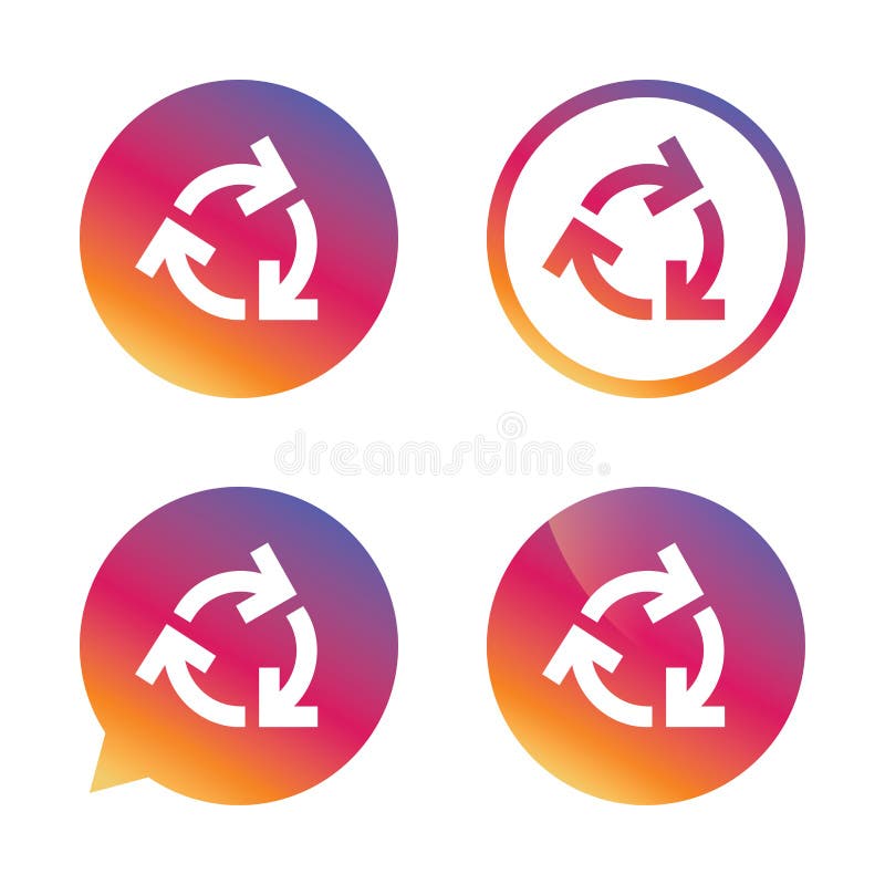 Recycling Sign Icon. Reuse or Reduce Symbol Stock Vector - Illustration ...