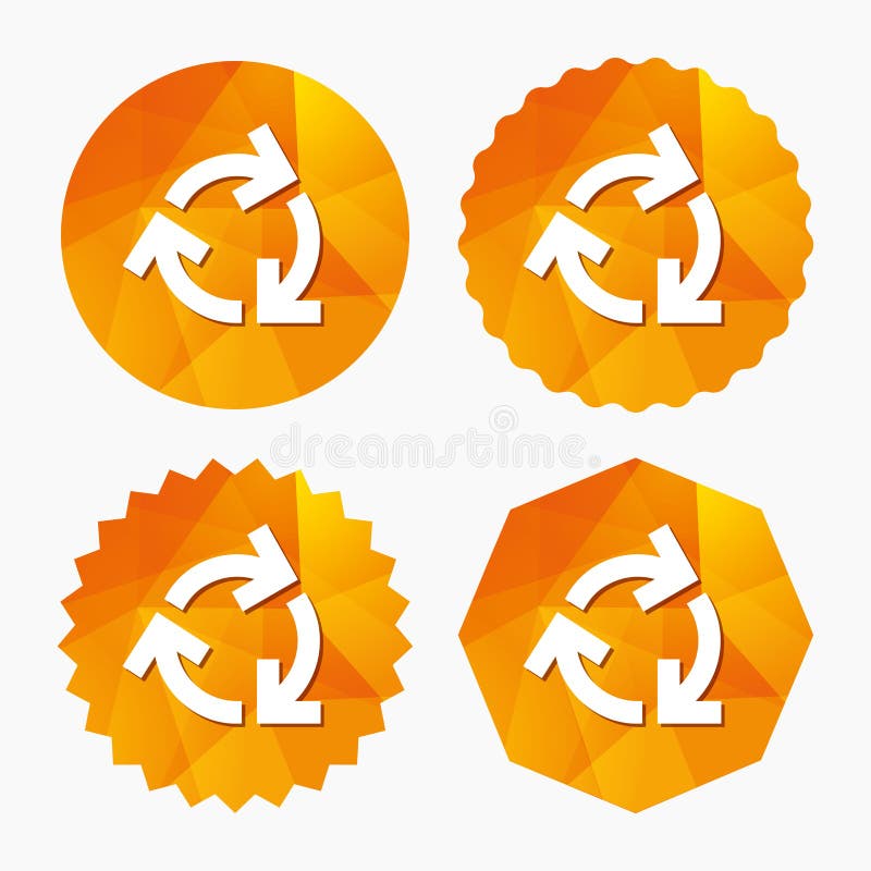 Recycling Sign Icon. Reuse or Reduce Symbol Stock Vector - Illustration ...