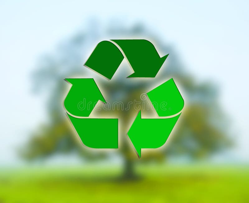 Recycling sign with tree stock image. Image of beauty - 40057199