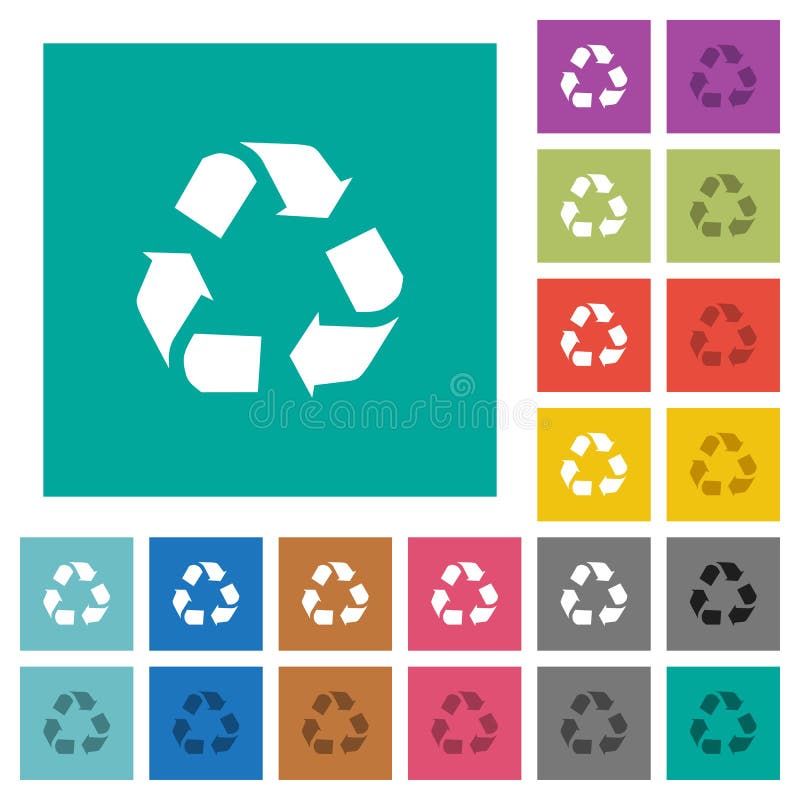 Garbage Waste Recycling Square Icons Stock Illustrations – 268 Garbage ...