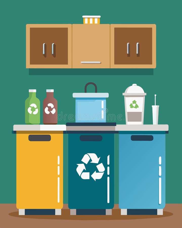 A Recycling Station Was Set Up in the Kitchen Making it Easy To ...