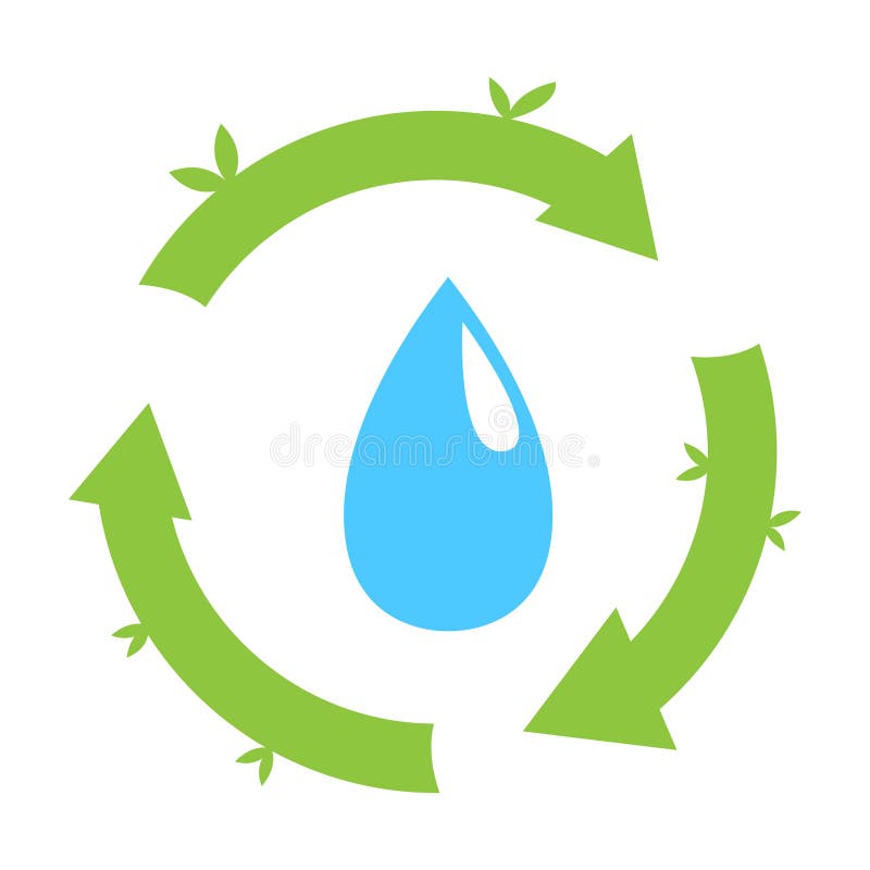 Recycling Symbol Outline on a Hand Stock Vector - Illustration of reuse ...