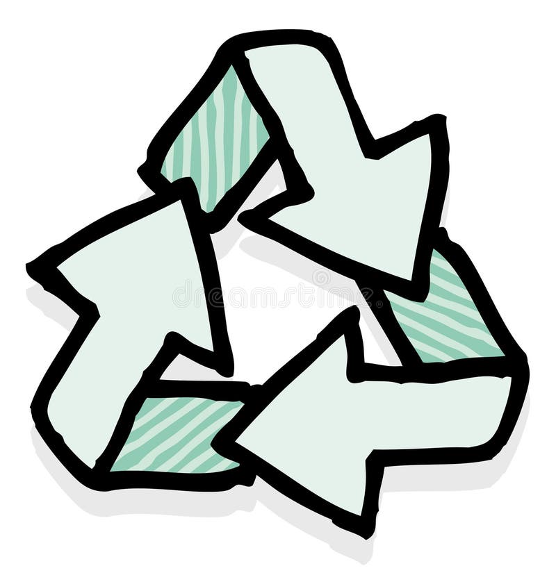 Recycling symbol stock illustration. Illustration of sign - 31671067