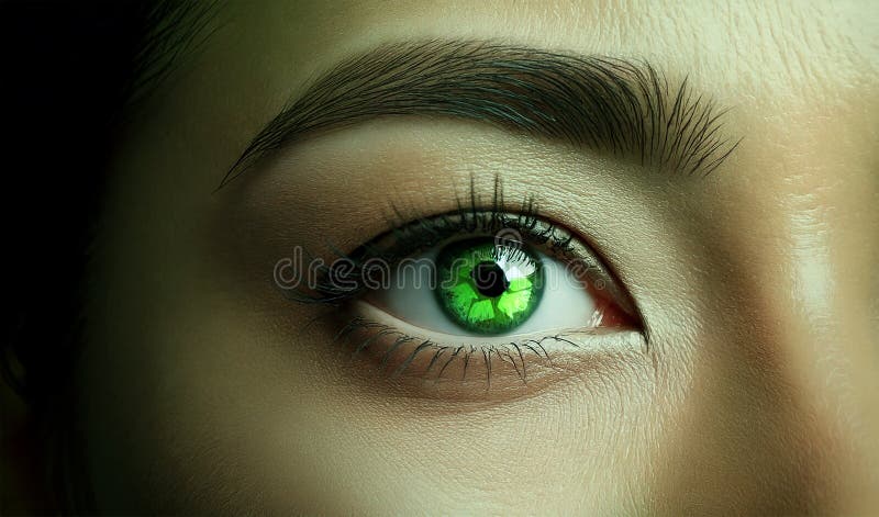 Recycling symbol in eye stock illustration. Illustration of woman ...