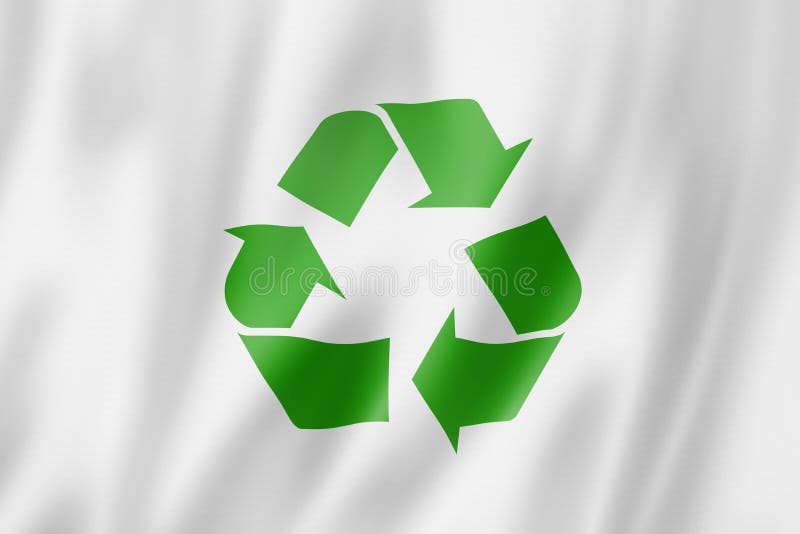 Recycling symbol flag stock illustration. Illustration of dimensional ...