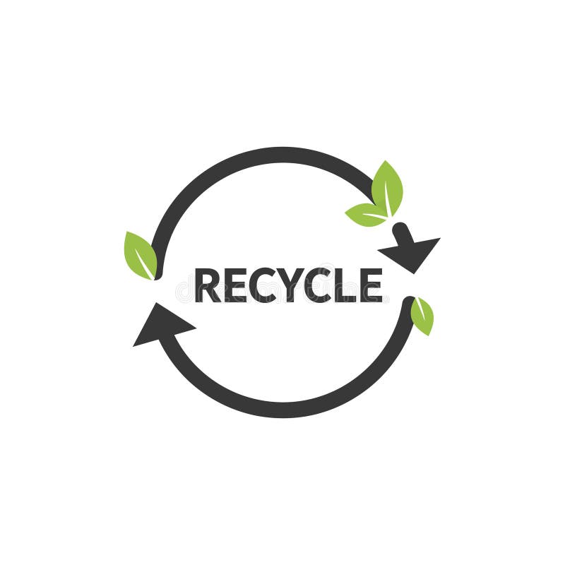 Recycling Symbol with Green Leaves Representing Sustainability and ...