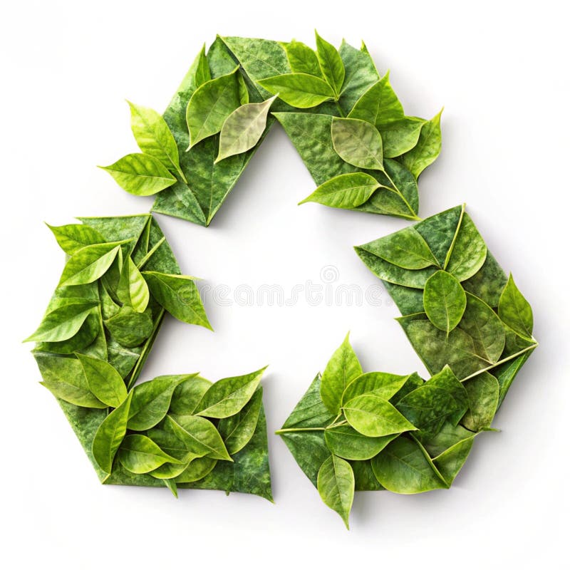 Recycling Symbol from Leaves Stock Image - Image of circular ...