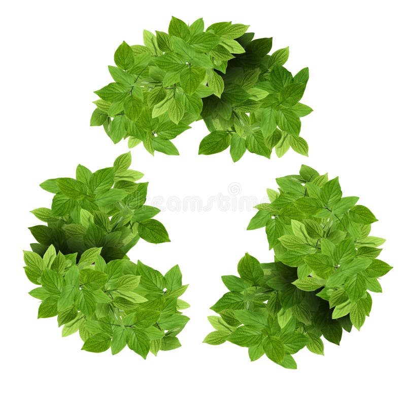 Recycling Symbol Made of Leaves on Background Stock Image - Image of ...