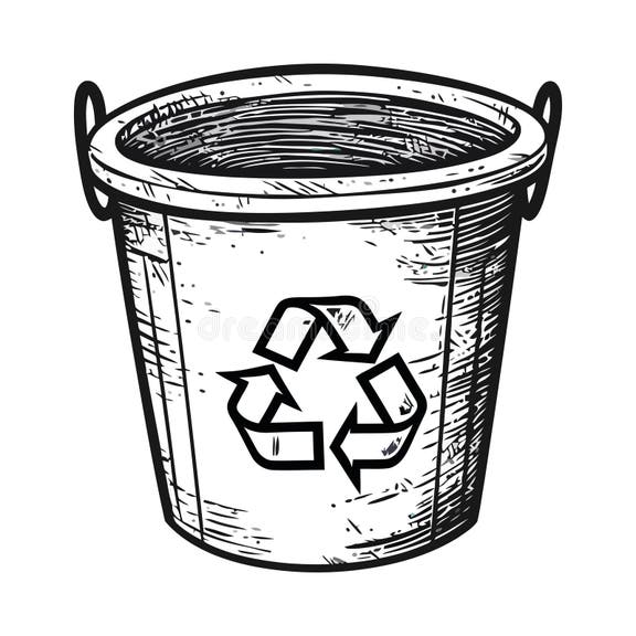 Recycling Symbol on Plastic Container, Clean Environment Stock Vector ...