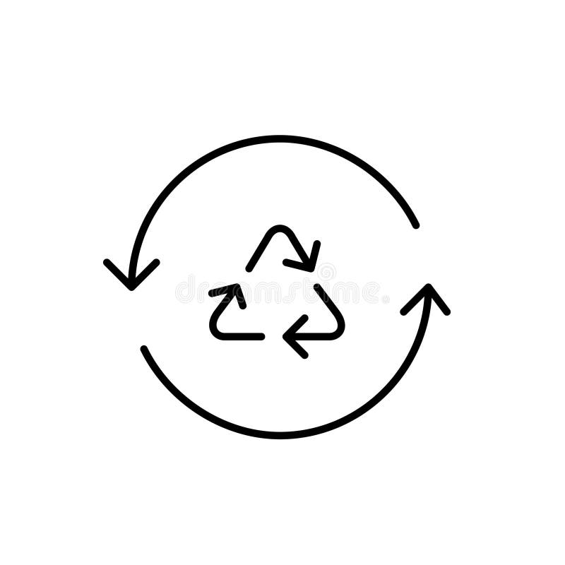 Recycling Symbol in Refresh Arrows. Pixel Perfect Vector Icon Stock ...