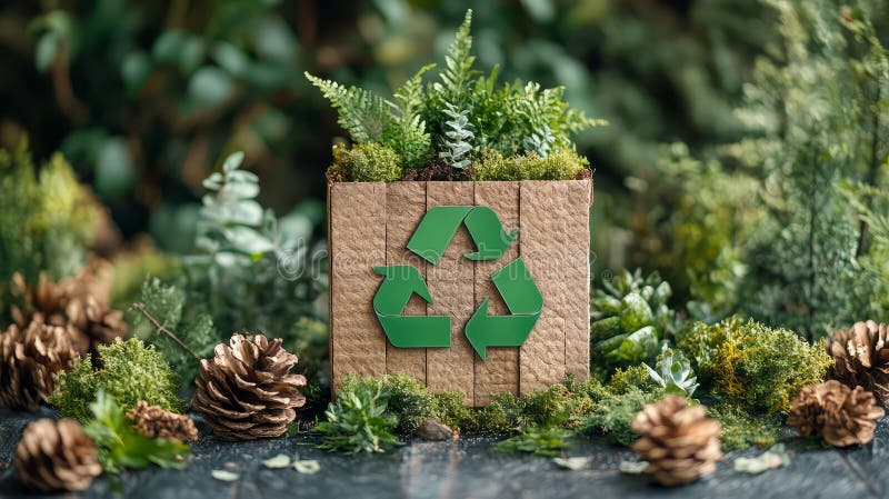 Recycling Symbol Surrounded by Greenery Promoting Environmental ...