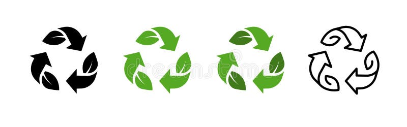 Recycling Symbol Variations Design Vector Illustration Stock Vector ...