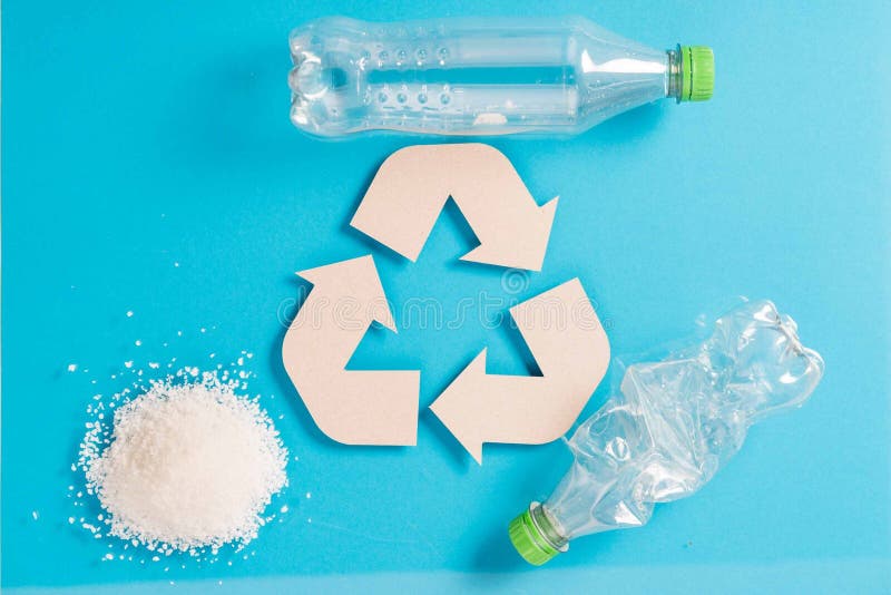 Recycling Symbols with Plastic Stock Image - Image of clean, ecology ...