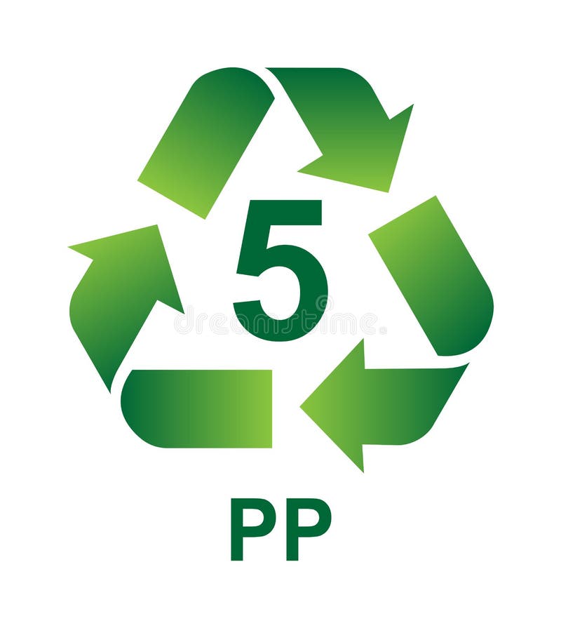 Recycling Symbols for Plastic. Vector Icon Illustration PP Stock Vector ...