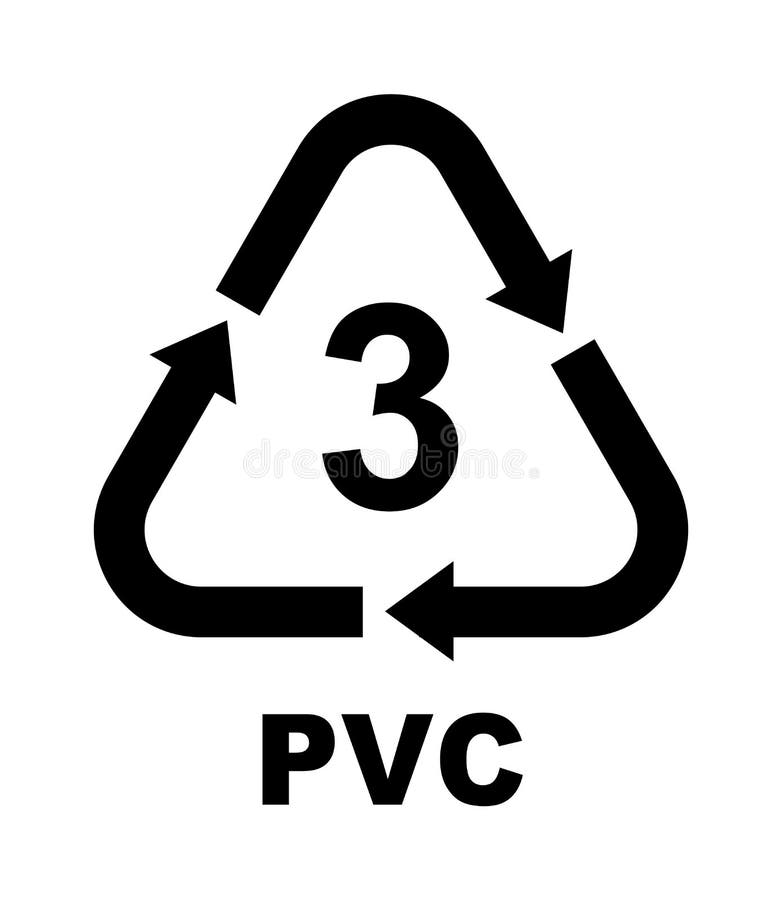 Recycling Symbols for Plastic. Vector Icon Illustration PVC Stock ...
