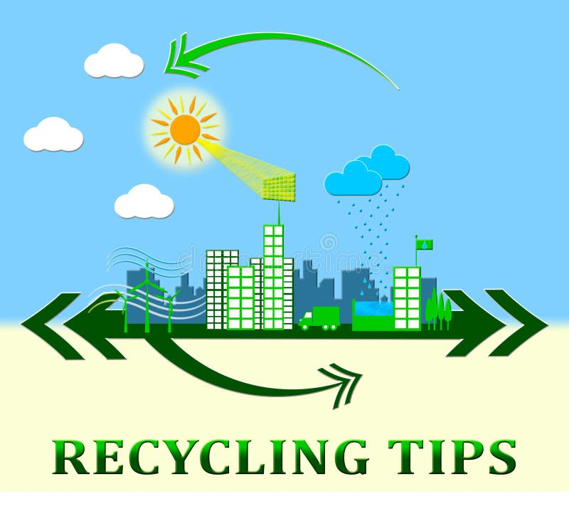 Recycling Tips Meaning Recycle Advice 3d Illustration Stock ...