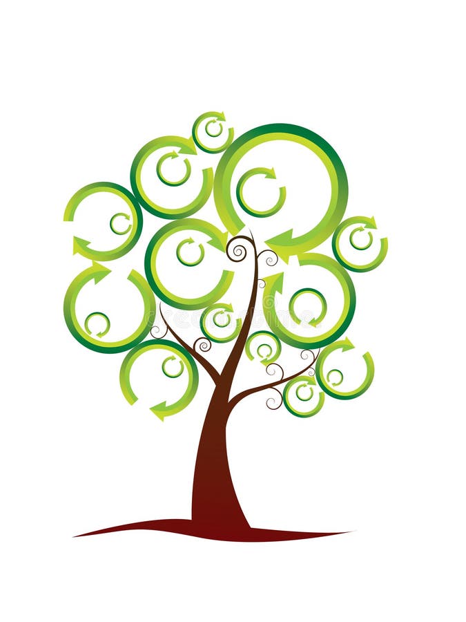 Recycling tree stock vector. Illustration of conservation - 5758864