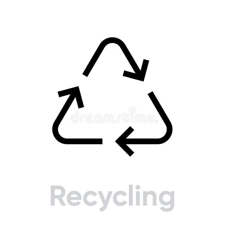 Recycle Icon, Vector Arrow Symbol. Eco Waste Reuse Cycle, Waste Circle ...