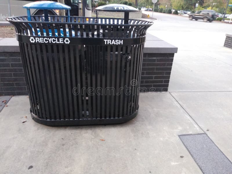 Recycling vs Trash stock photo. Image of cleanup, recycling - 158387854