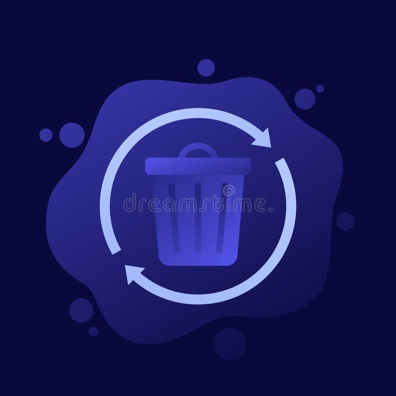 Recycling Waste Icon with Trash Bin, Vector Design Stock Vector ...