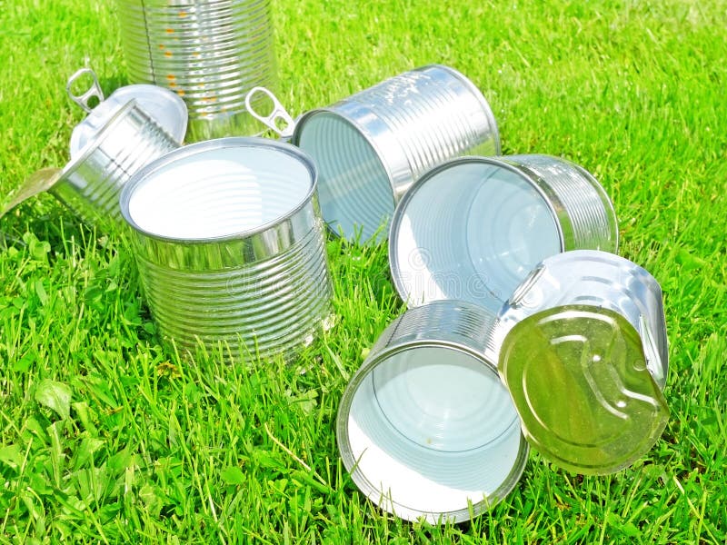 Recycling of Waste Materials Stock Image - Image of garden, canned ...