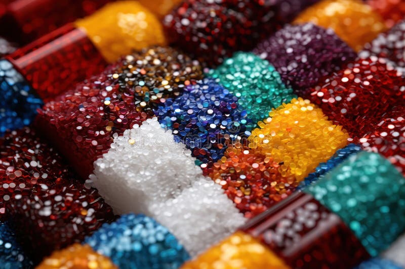 Plastic Polymer Granules. Stacks of a Plastic Polymer Granules ...