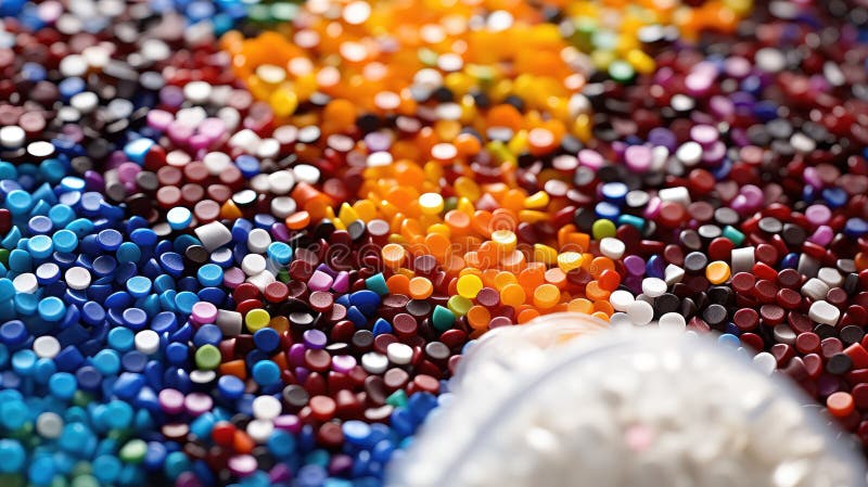 Plastic Polymer Granules. Stacks of a Plastic Polymer Granules ...