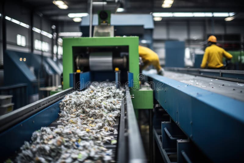 Recycling. Industry Plant for Processing Plastic. Recycling Concept ...