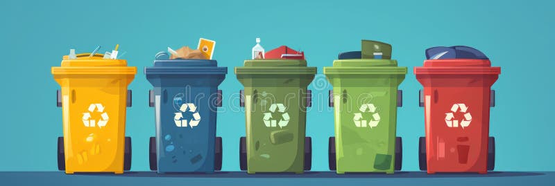 Recycling and Waste Sorting Concept Stock Image - Image of plastic ...
