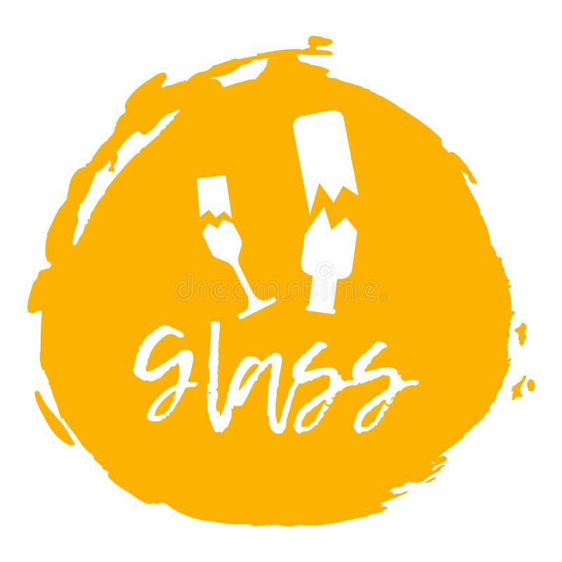 Recycling Waste Sorting Icon - Glass. Vector Illustration Stock Vector ...