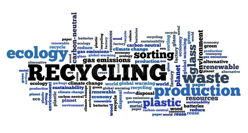 Recycling Word Cloud Collage Stock Illustration - Illustration of ...