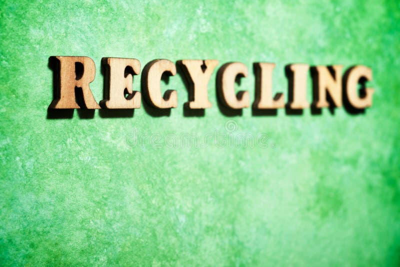 Recycling word view stock image. Image of environment - 177794431