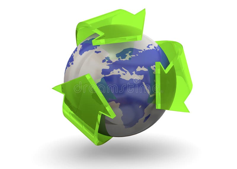 For recycling world stock vector. Illustration of continent - 30562633