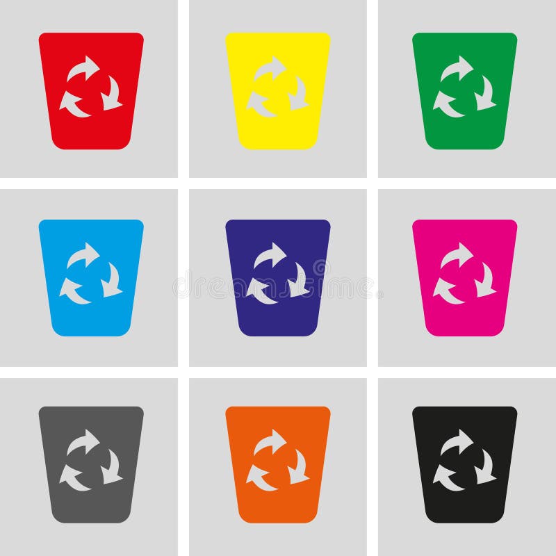 Recyclingn Icon Stock Vector Illustration Flat Design Stock Vector ...