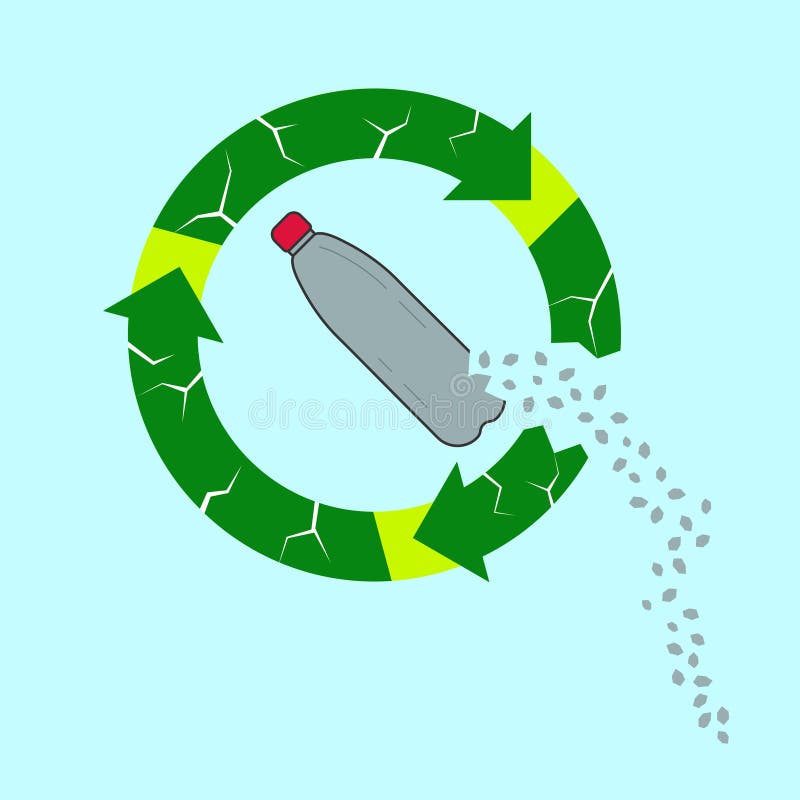 Recycling Not Enough Close Loop on Plastic Waste Stock Illustration ...