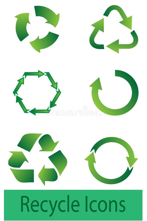 Recycle Icon Set Vector Eps10 Stock Vector Illustration Of Organic